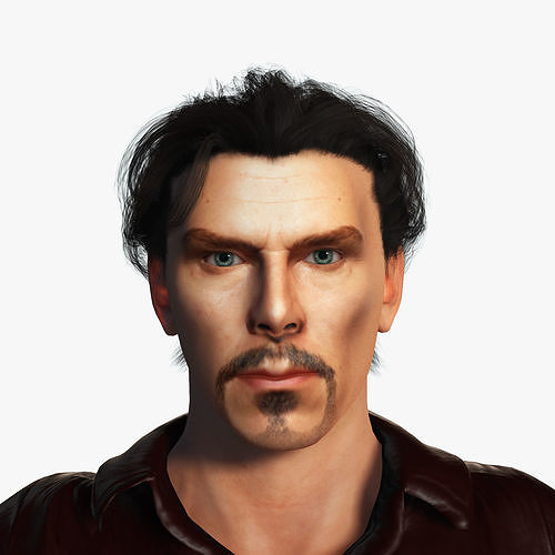 3D model Benedict Cumberbatch 2 3D Rigged model ready for animation VR ...
