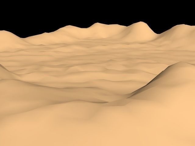 3D model Desert Dunes Terrain Low poly Ready For Game VR / AR / low ...
