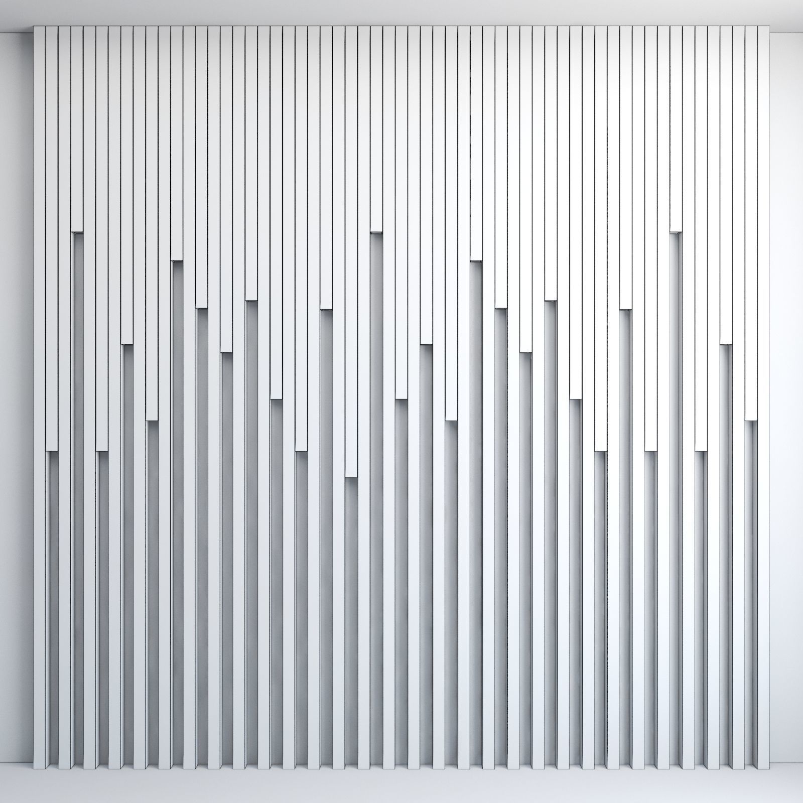 3D FLUTTED WALL PANEL WITH LIGHTING 3D model | CGTrader