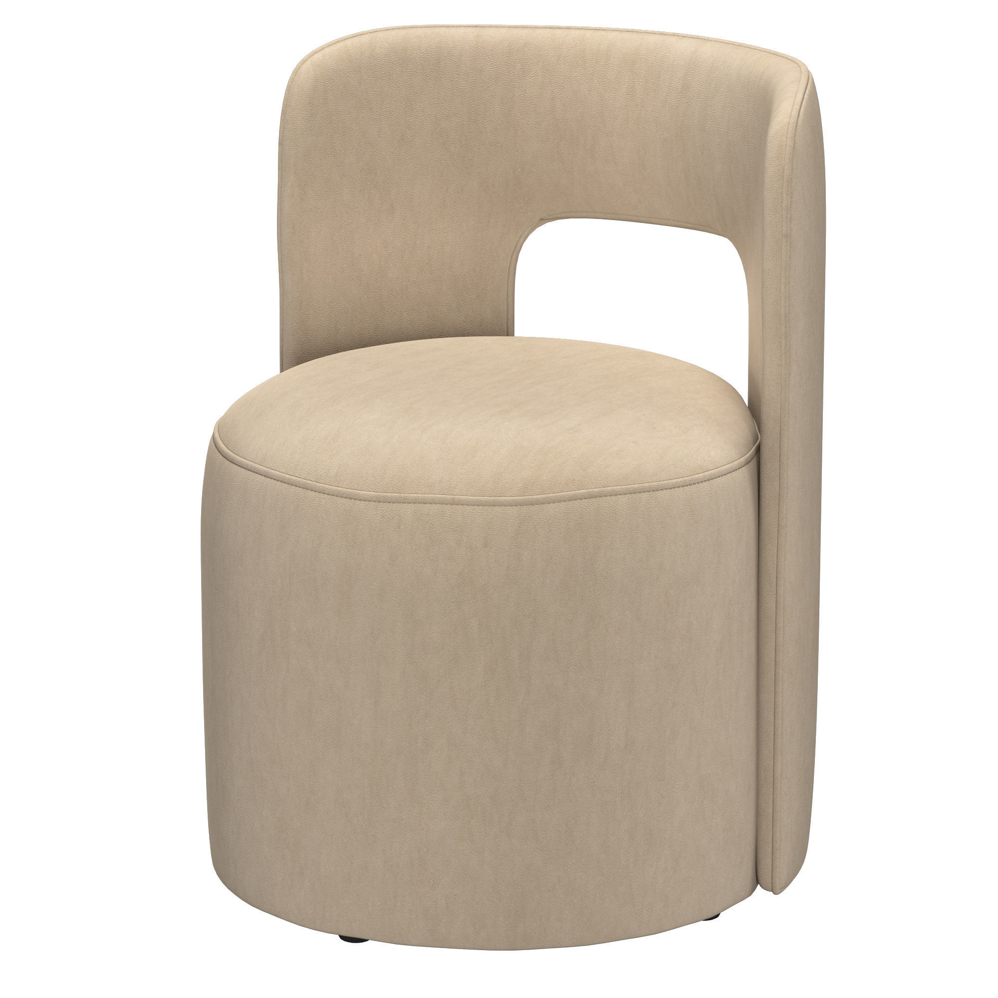 REYNAUX CURVE OPEN BACK LEATHER DINING CHAIR 3D model | CGTrader