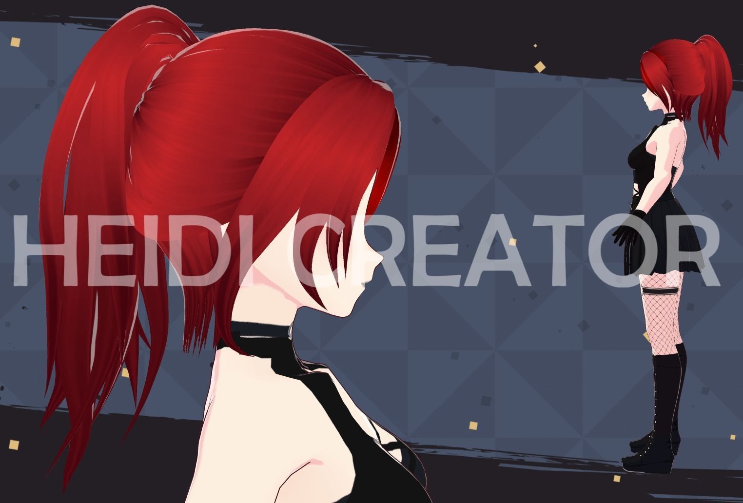 3D model Gothic Vroid 3D Female Vtubing Model VR / AR / low-poly | CGTrader