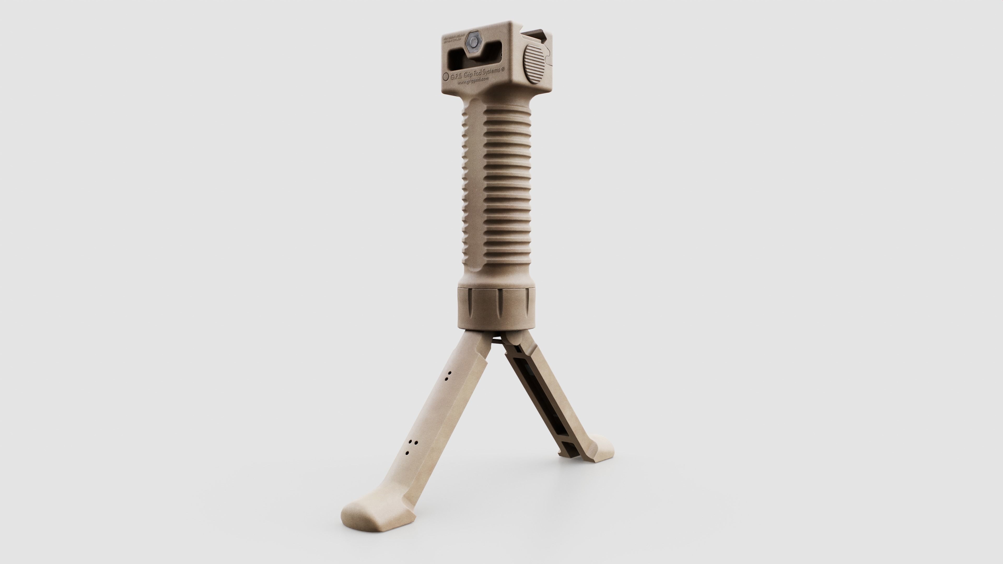 3D model Grip Pod GPS-02 Vertical Grip Bipod VR / AR / low-poly | CGTrader
