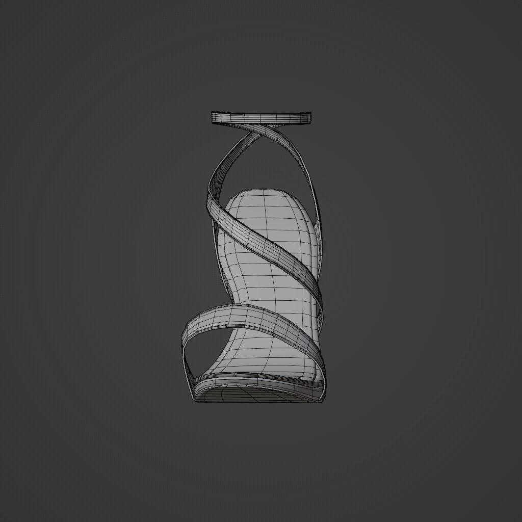 3D High Heels - Strappy Sandal High Heels free VR / AR / low-poly 3D ...