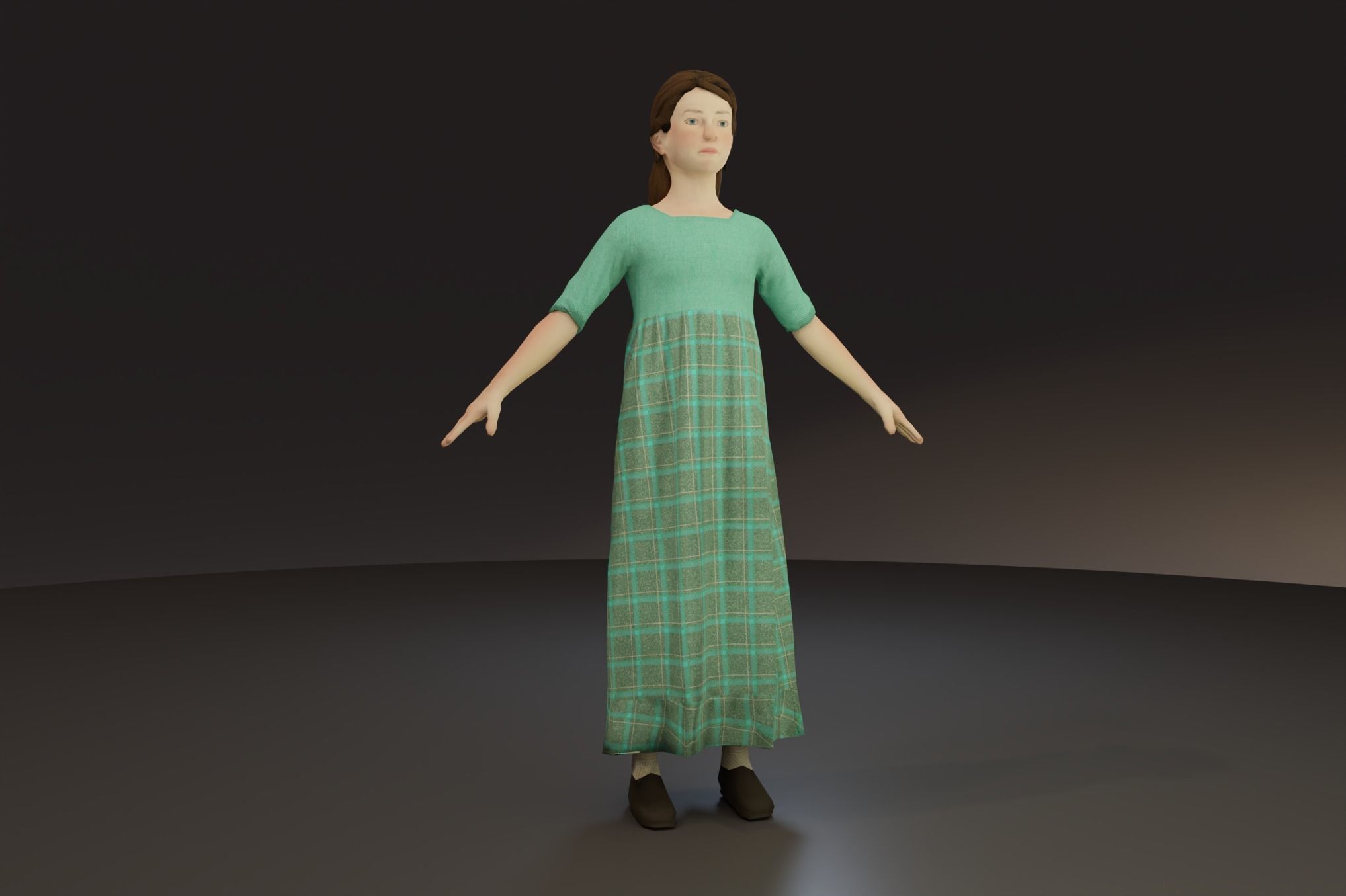 3D model Low Poly Victorian Peasant Children VR / AR / low-poly | CGTrader