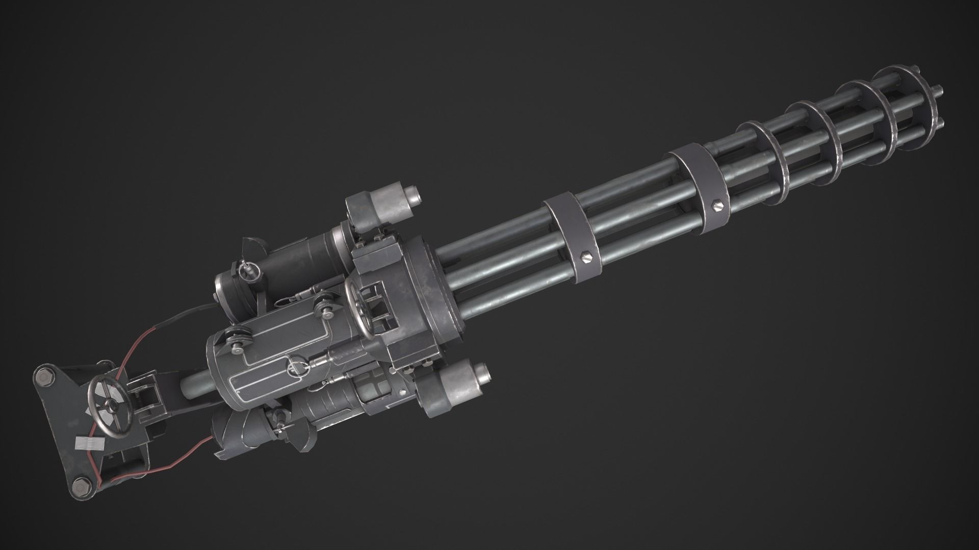 3D model Gatling Gun VR / AR / low-poly | CGTrader