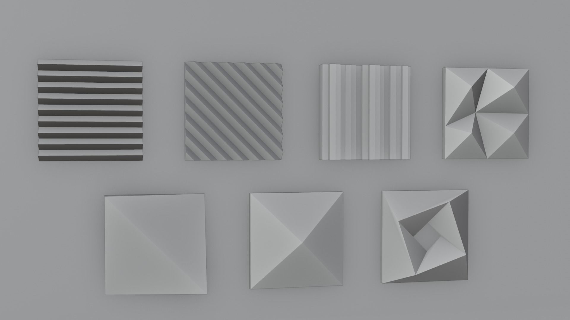 3D model Acoustic Panels Set with 8K - 4K - 2K Textures VR / AR / low ...