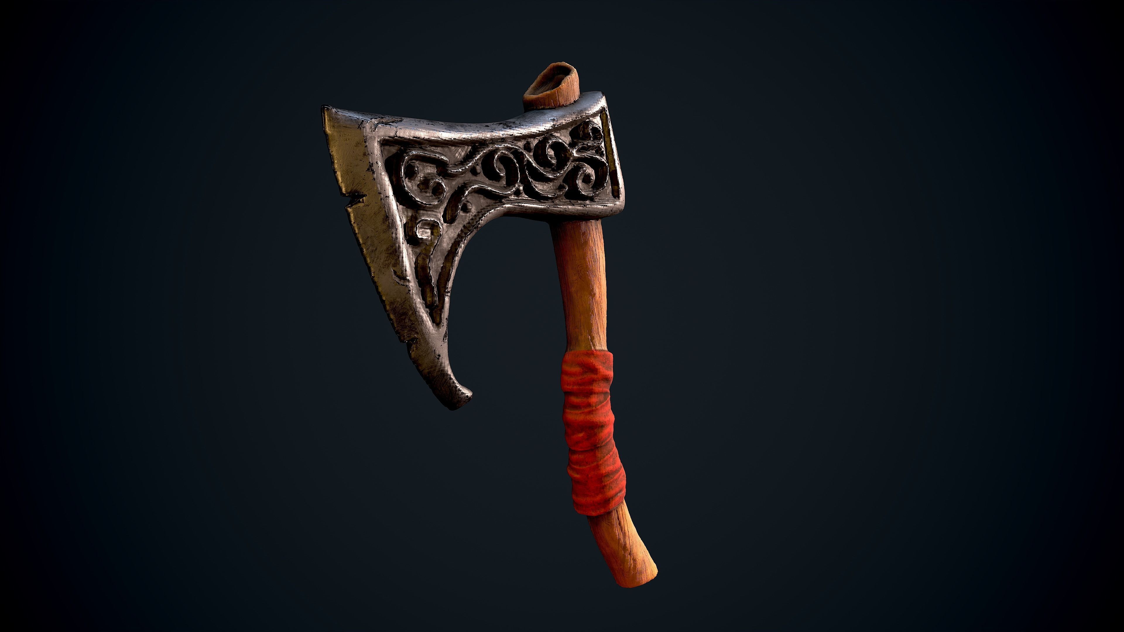 Stylized Viking Axe 3D model | CGTrader