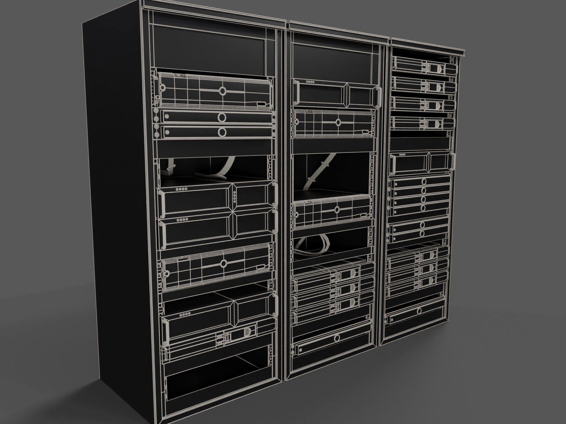 3D model computer servers VR / AR / low-poly | CGTrader