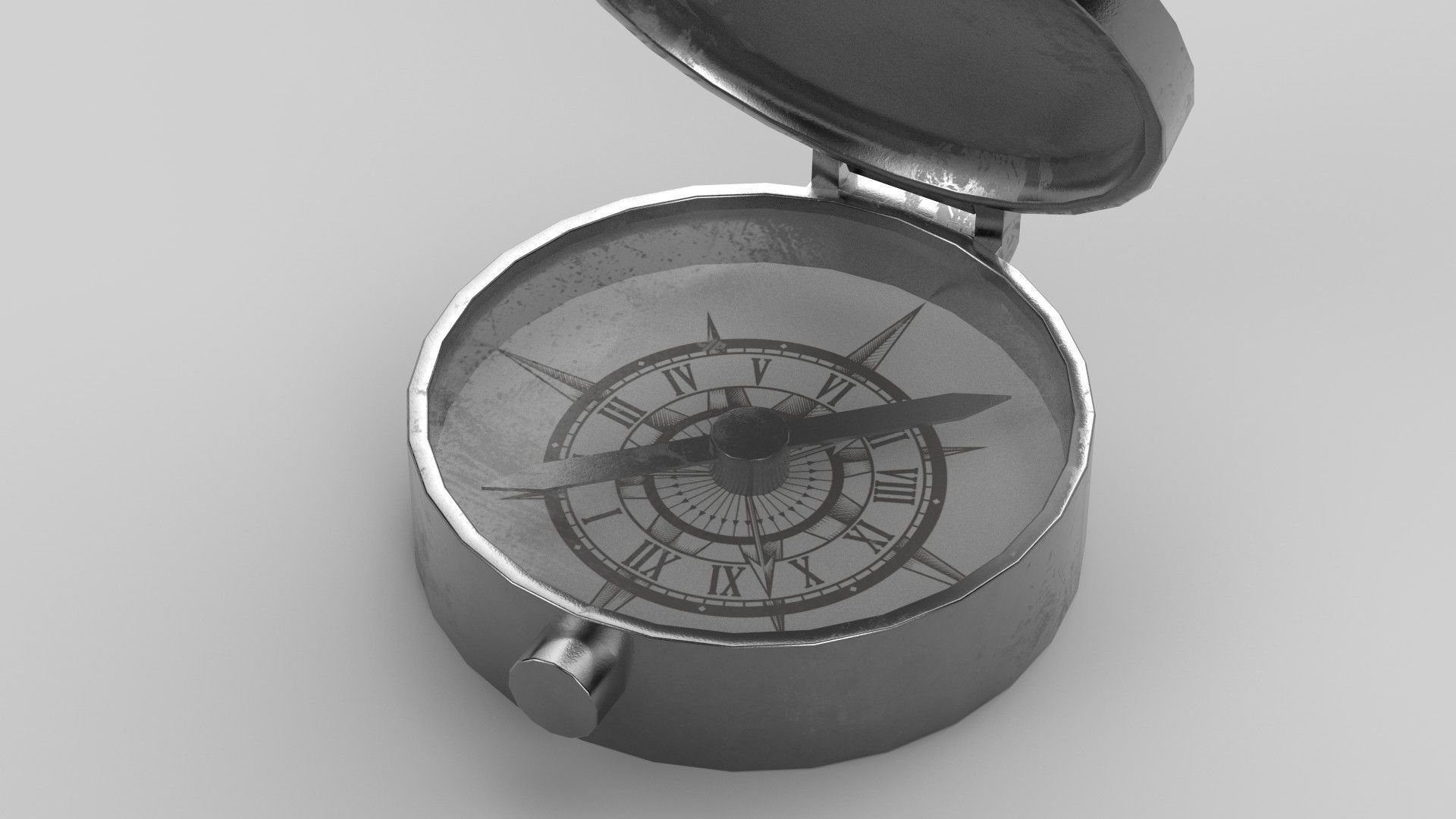 3D model stylized compass VR / AR / low-poly | CGTrader