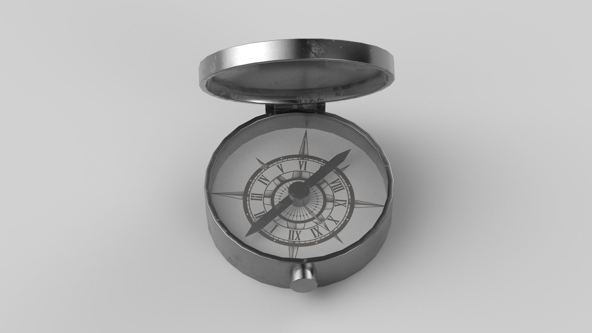 3D model stylized compass VR / AR / low-poly | CGTrader