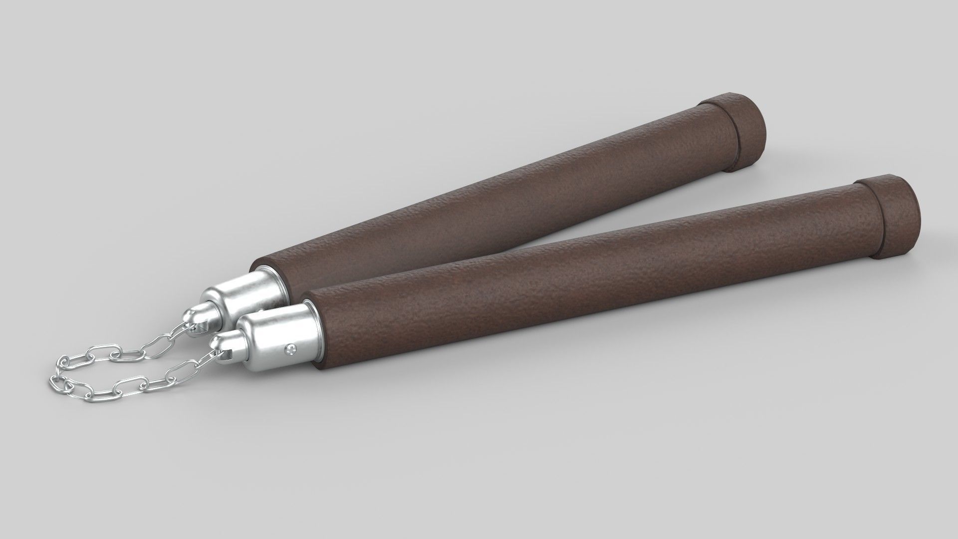 nunchucks pair of handcuffs 3D model | CGTrader