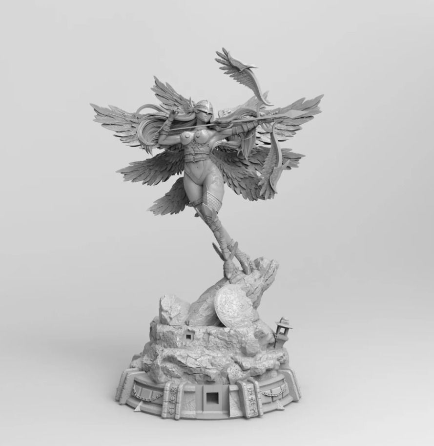 Sexy Angel Woman Japan Anime Character With Bow Stl 3d 3d Model 3d Printable Cgtrader