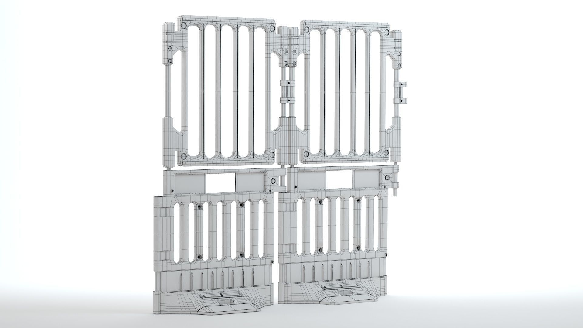 Plastic Construction Barrier 3D model | CGTrader