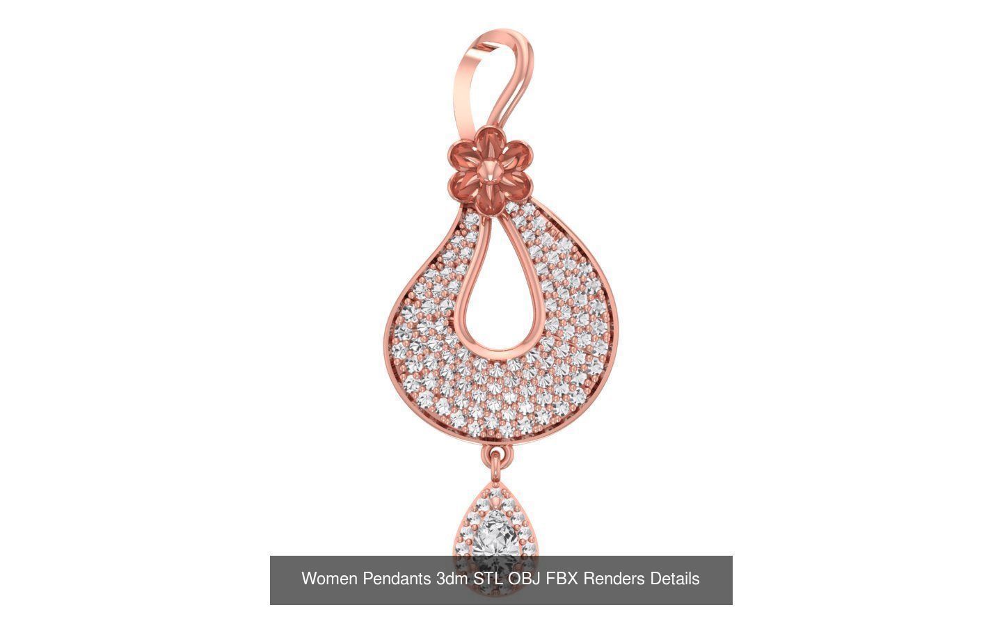 166 Women Pendants 3dm STL OBJ FBX Renders Details Collection | CGTrader