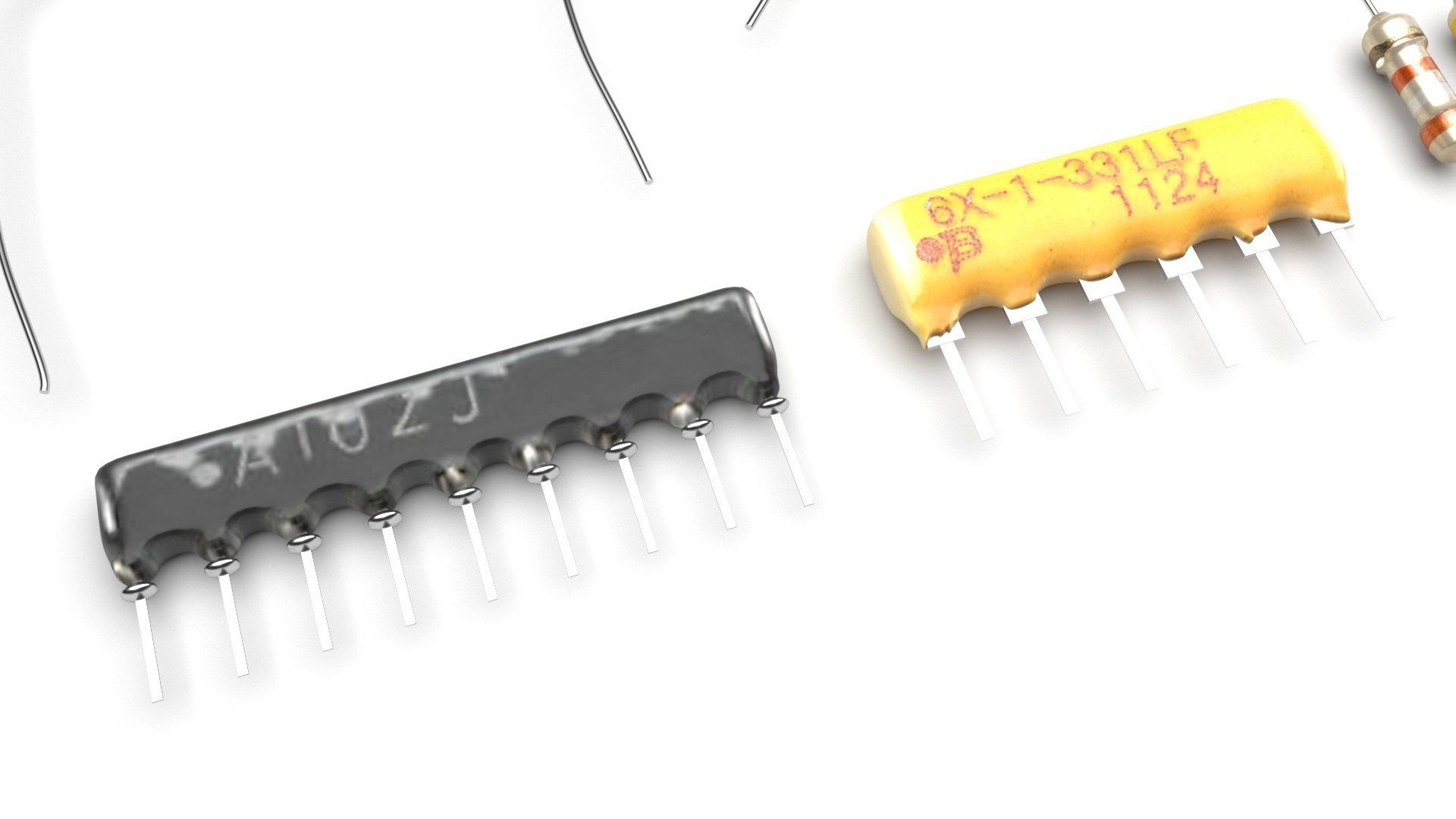 Resistors Set 3D model | CGTrader