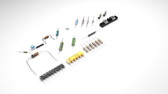 Resistors Set 3D model | CGTrader