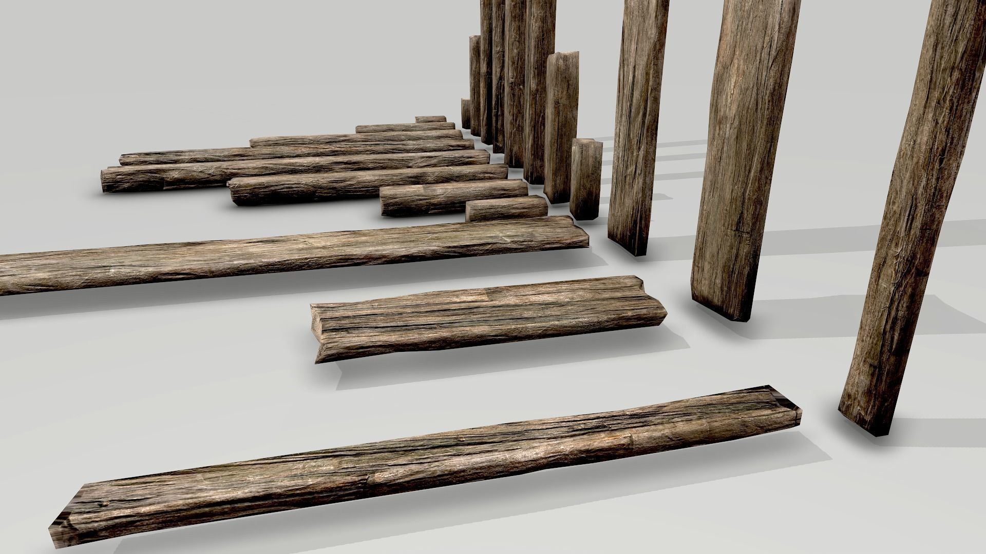 3D model Wood Planks VR / AR / low-poly | CGTrader