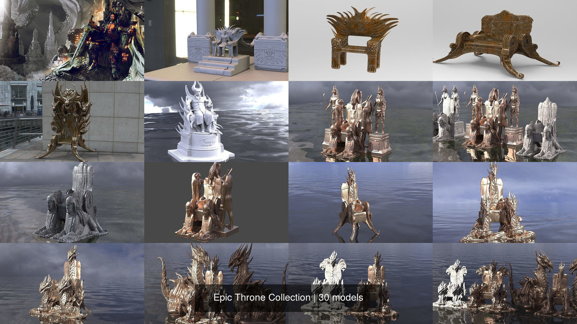 Epic Throne Collection | CGTrader