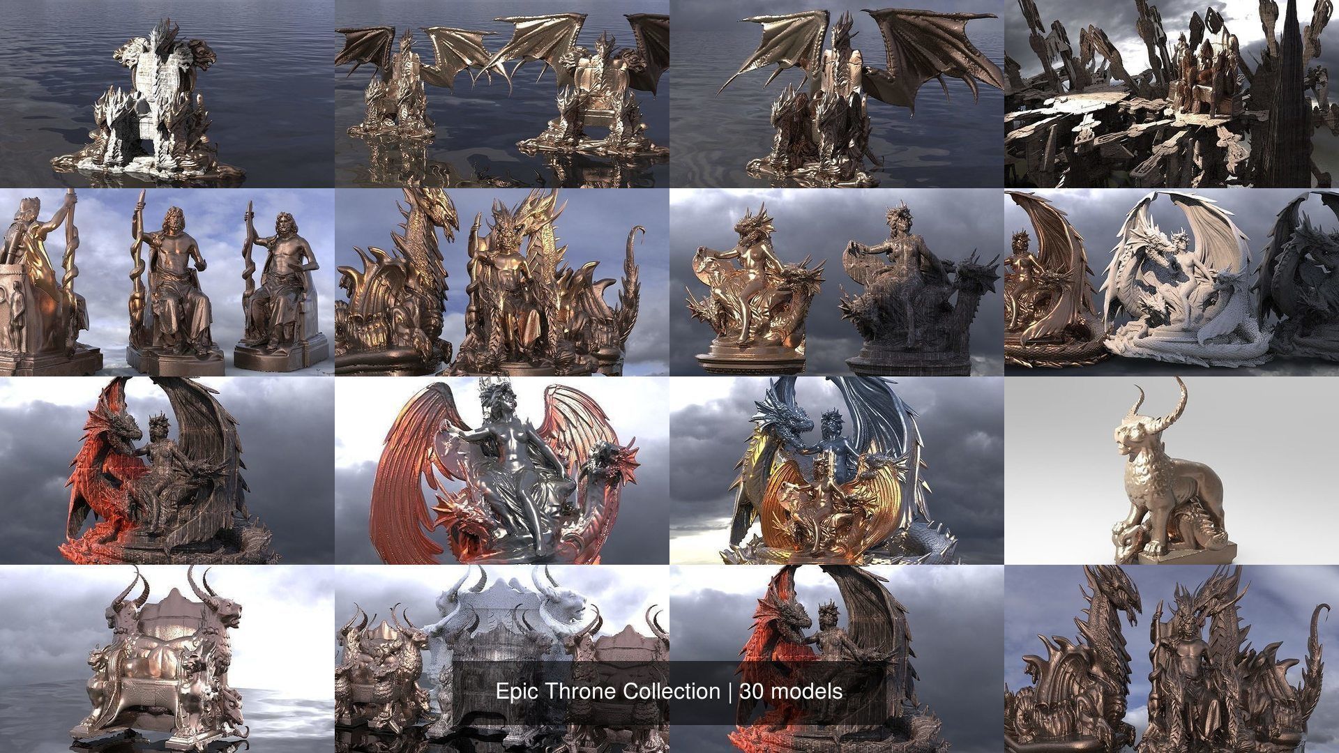 Epic Throne Collection | CGTrader