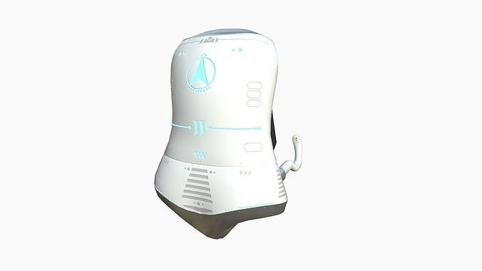 3D model Jetpack J01 White Blue - SciFi Character Design VR / AR / low ...