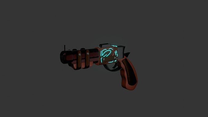 Steampunk Magic Gun free 3D model animated rigged | CGTrader