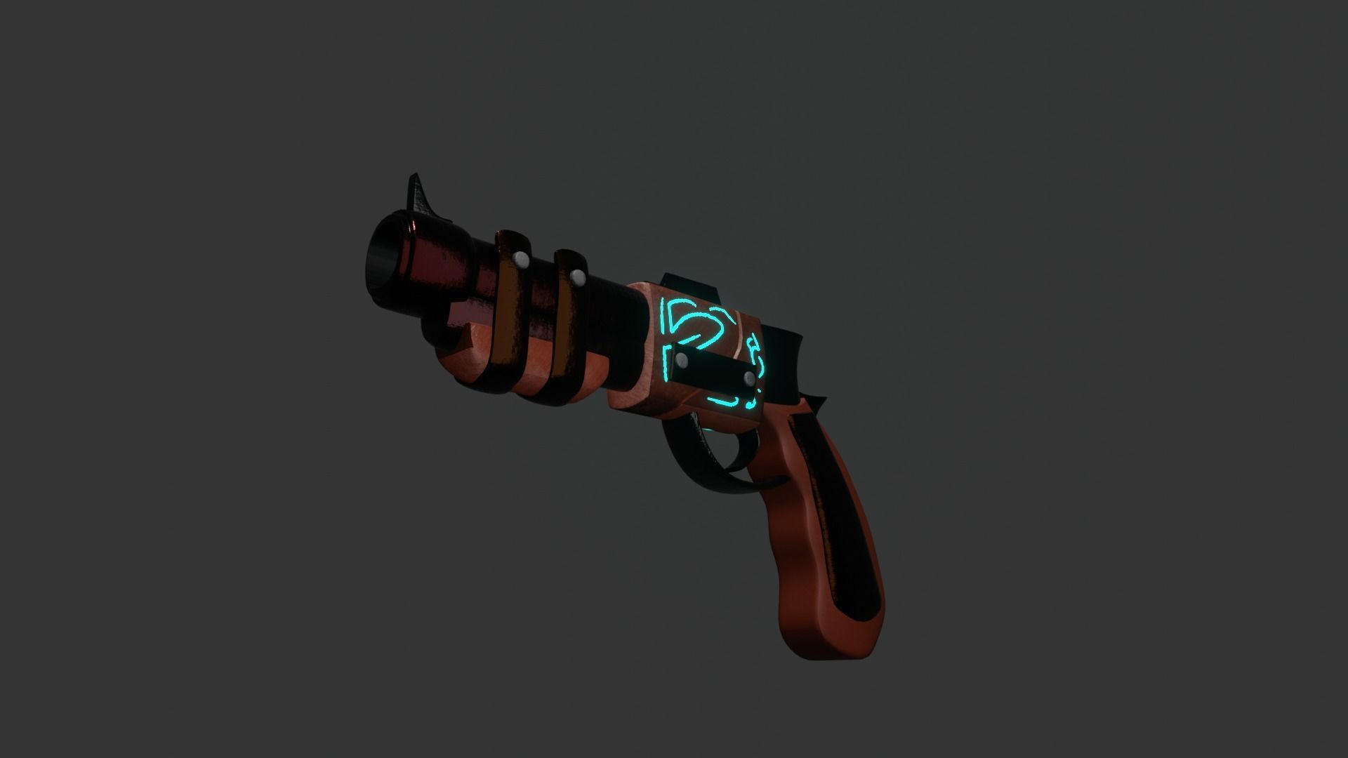 Steampunk Magic Gun free 3D model animated rigged | CGTrader