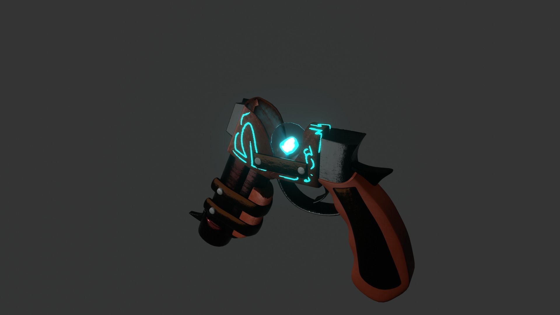 Steampunk Magic Gun free 3D model animated rigged | CGTrader