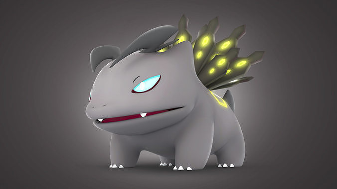 3D model Pokemon Bulbasaur Dark Type Concept VR / AR / low-poly | CGTrader