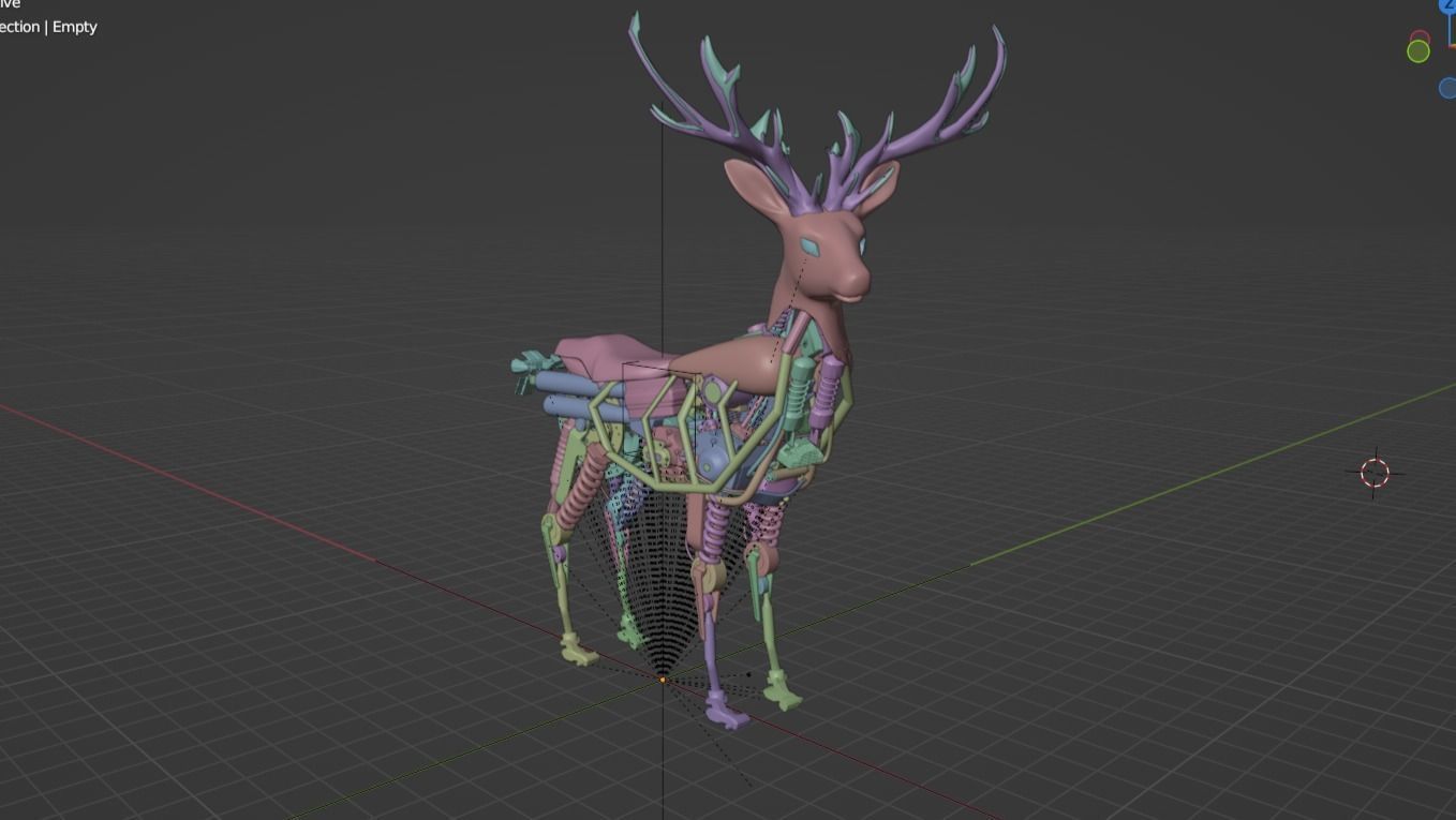 Mechanical Deer Show Piece Sculpture 3D model | CGTrader