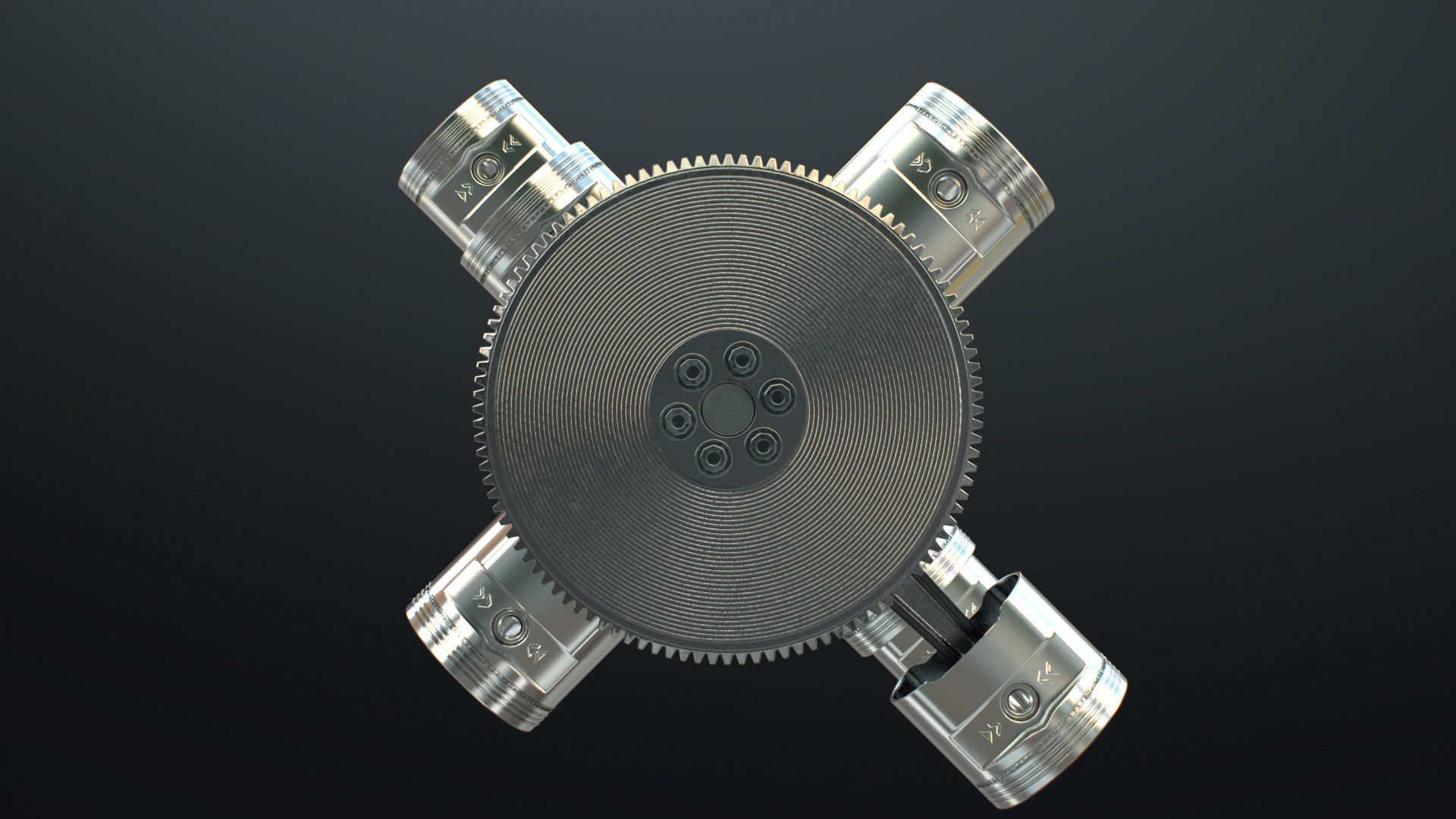 X12 Engine Working Animated 3D model animated rigged | CGTrader