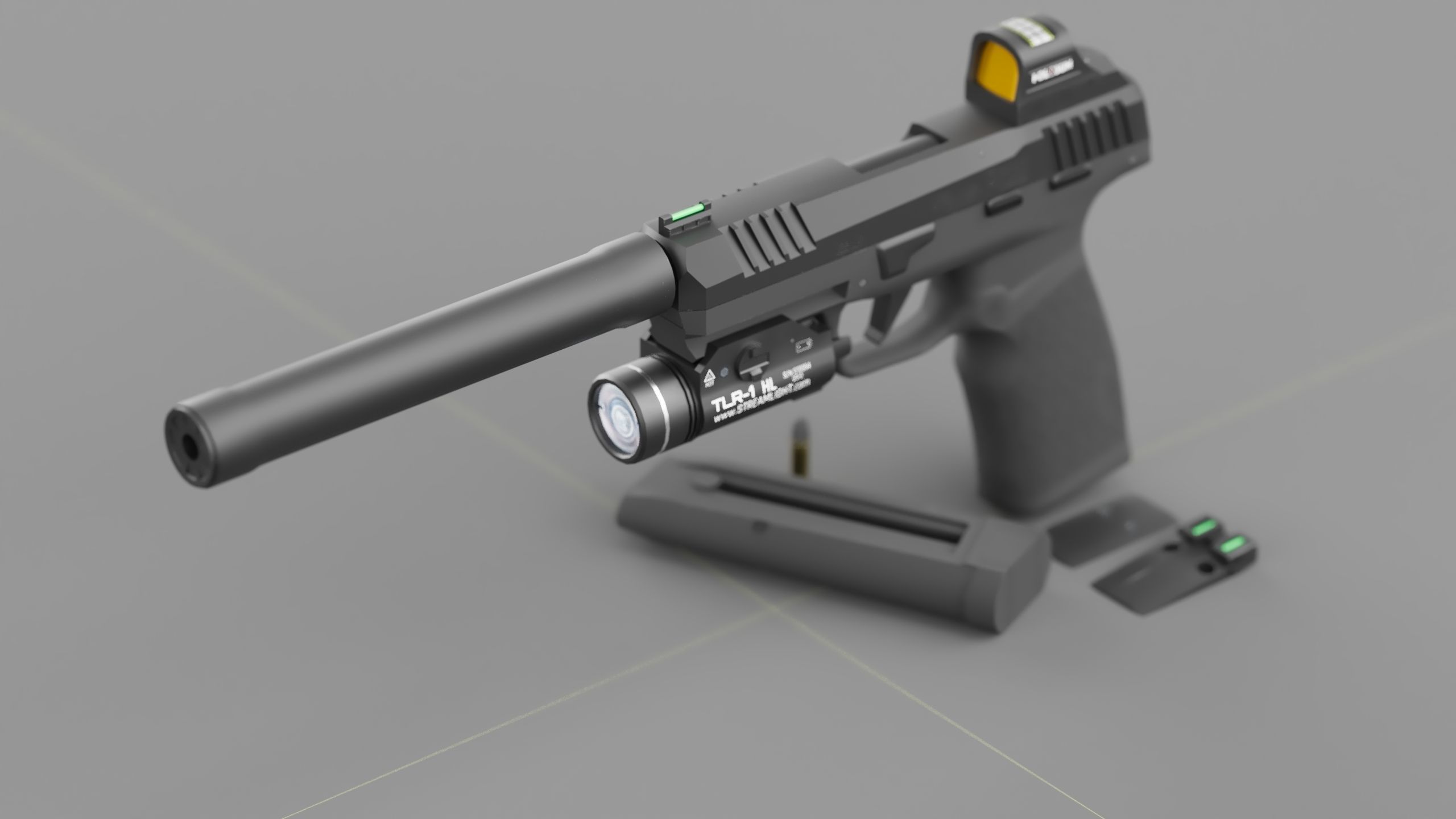 3D model SIG P322 Suppressed VR / AR / low-poly | CGTrader