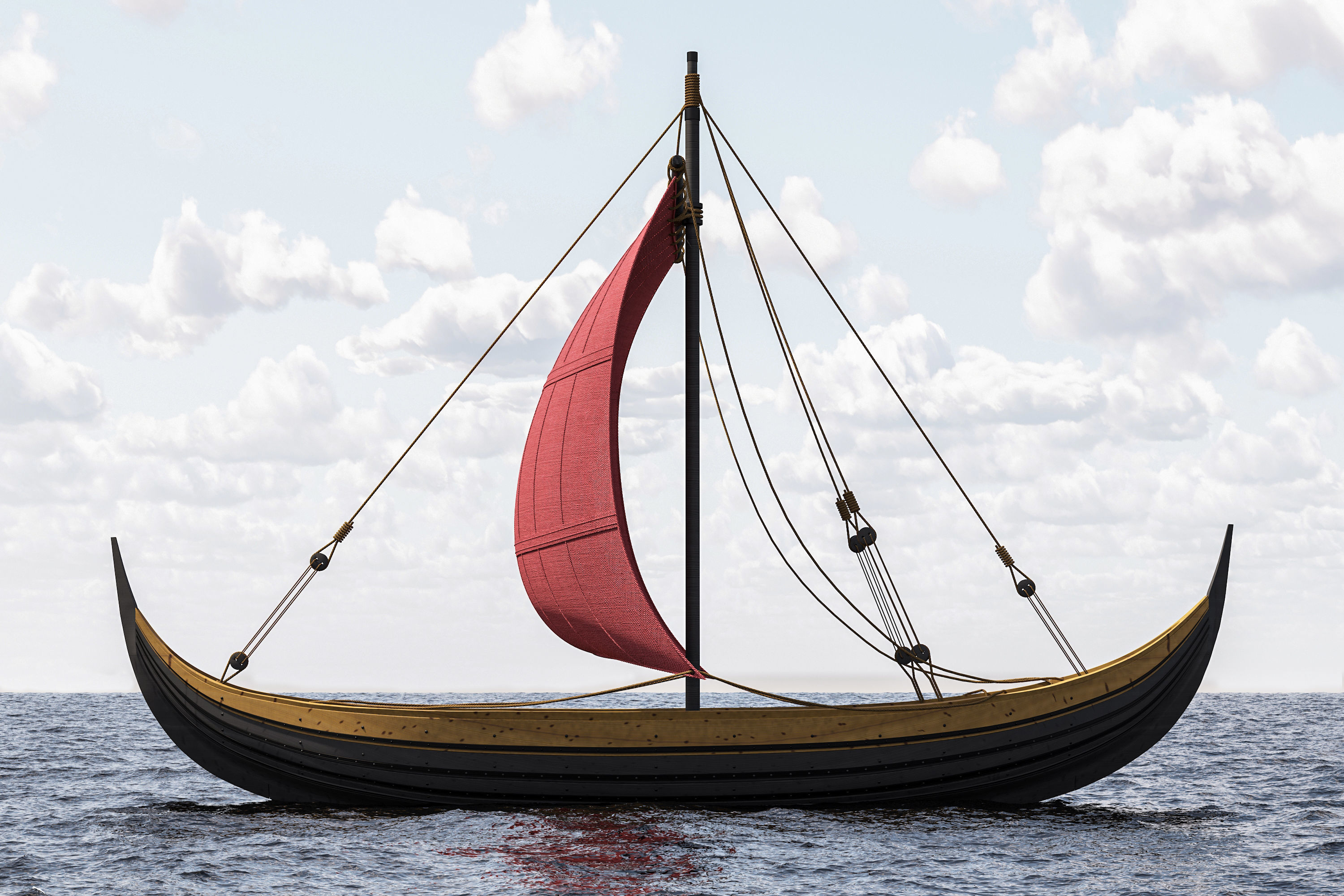 Viking Trader - Skuldelev 3 3D model | CGTrader