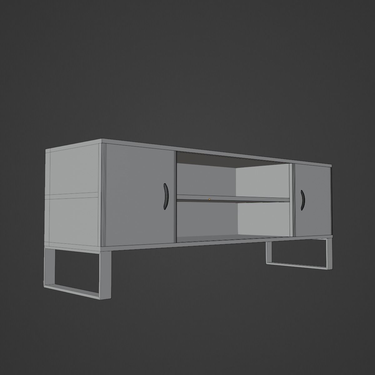 3D model Wooden TV Stand VR / AR / low-poly | CGTrader