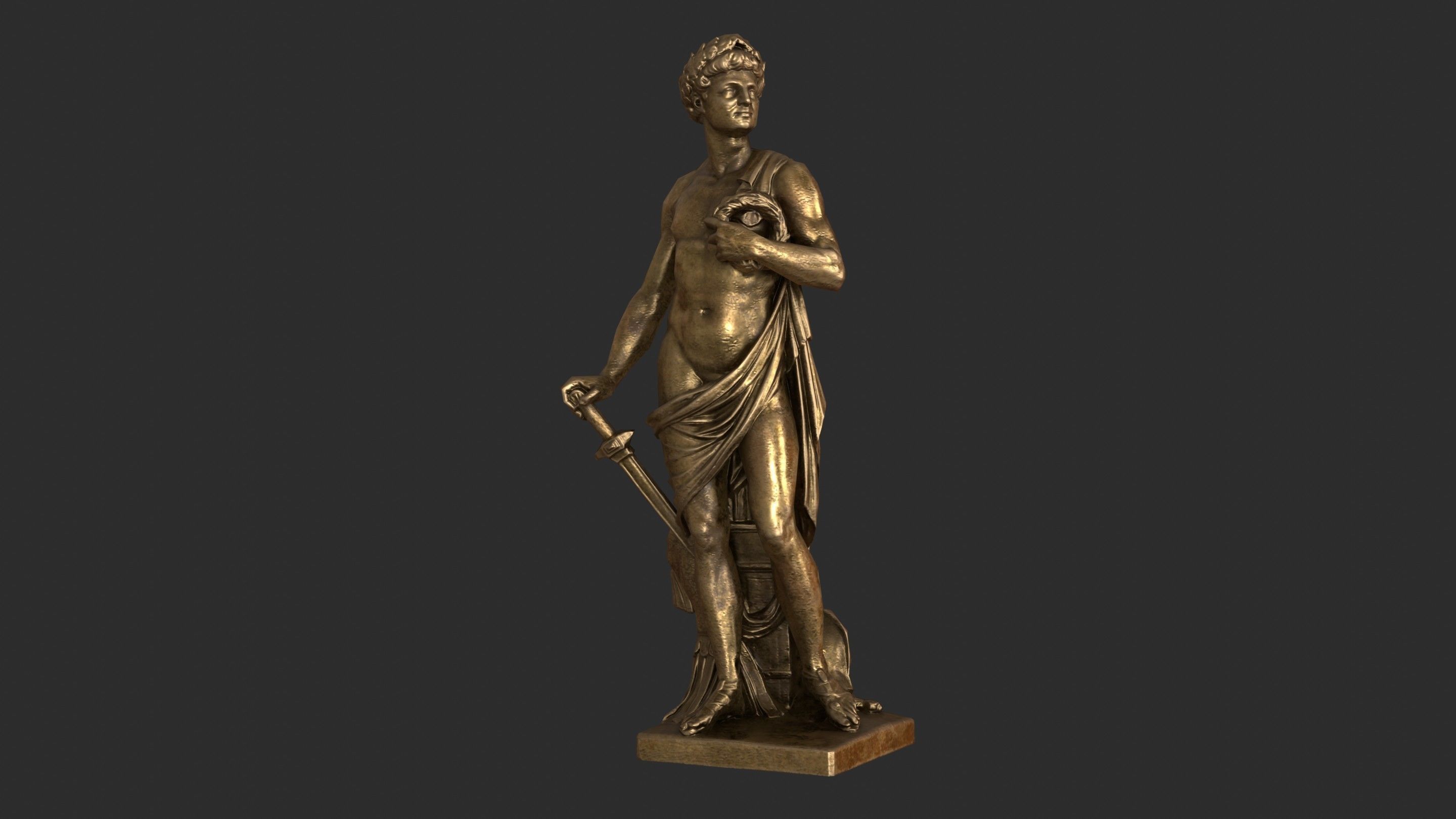 3D model Roman Imperator - Gold VR / AR / low-poly | CGTrader