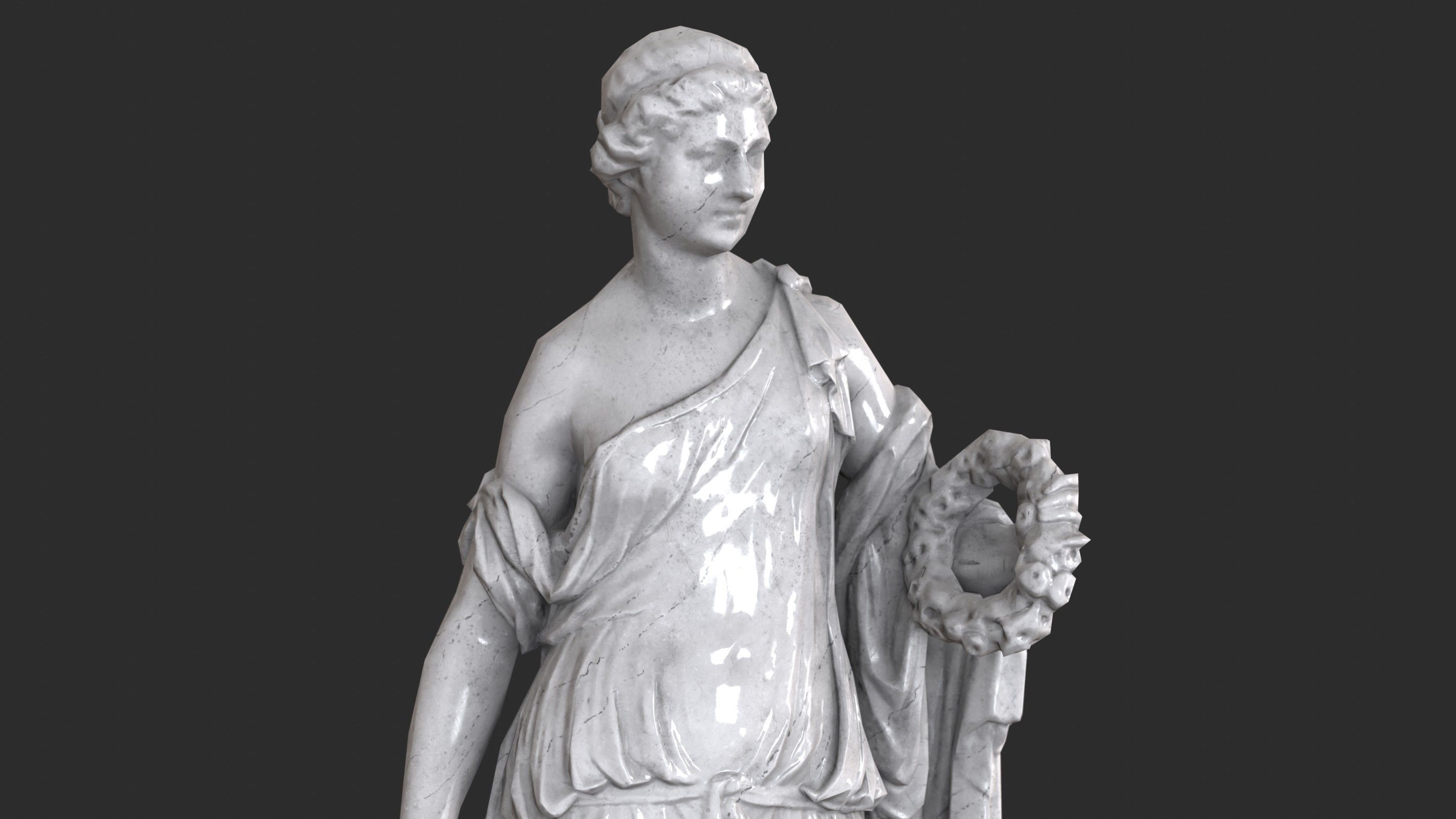 3D model Roman Woman Statue - Marble VR / AR / low-poly | CGTrader