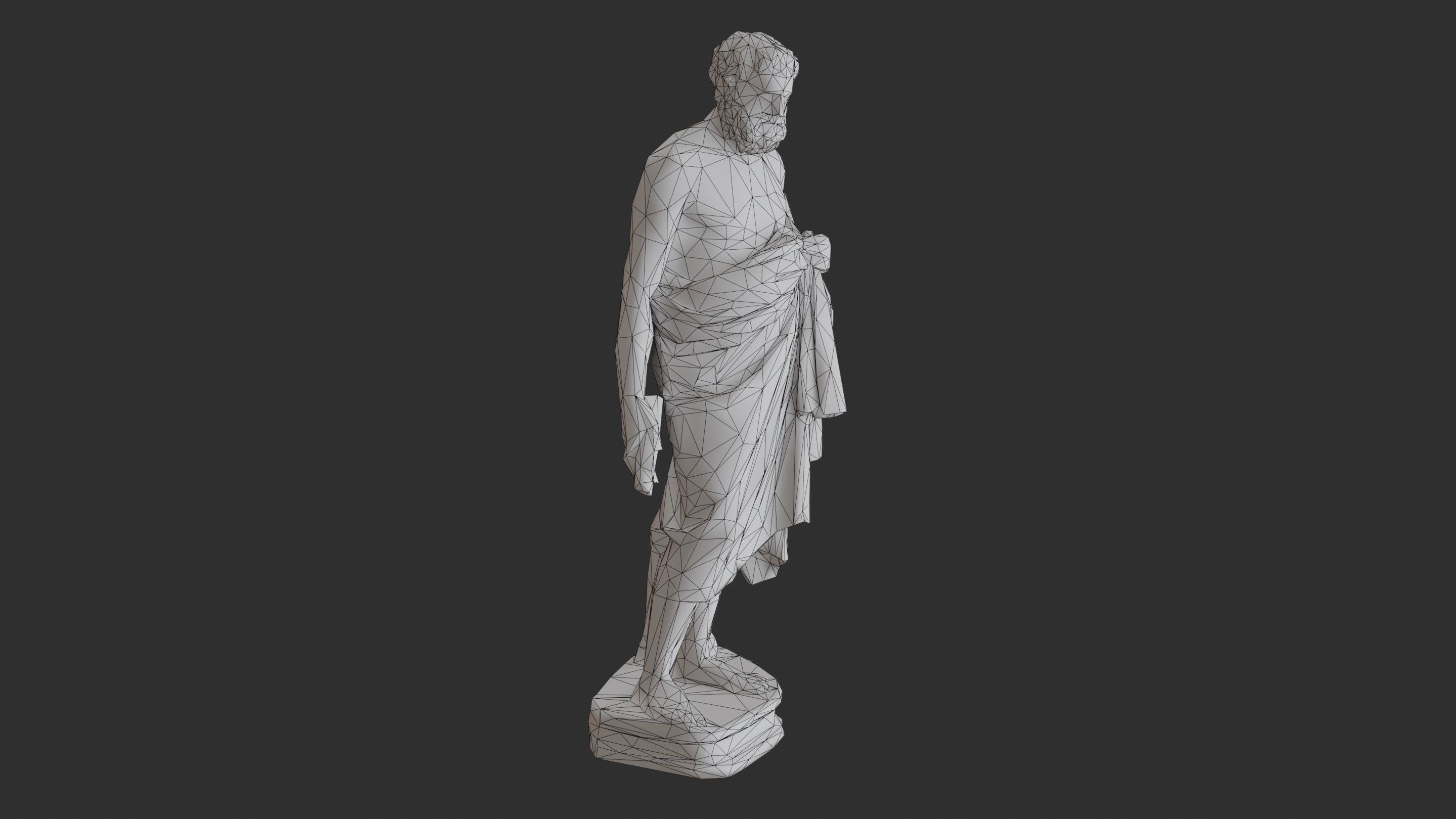3D model Greek Man Statue - Bronze VR / AR / low-poly | CGTrader
