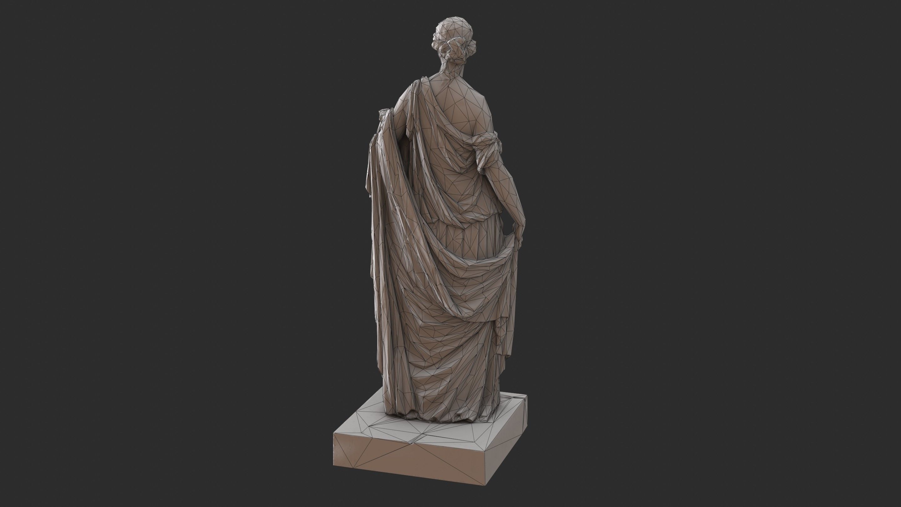 3D model Roman Woman Statue - Gold VR / AR / low-poly | CGTrader