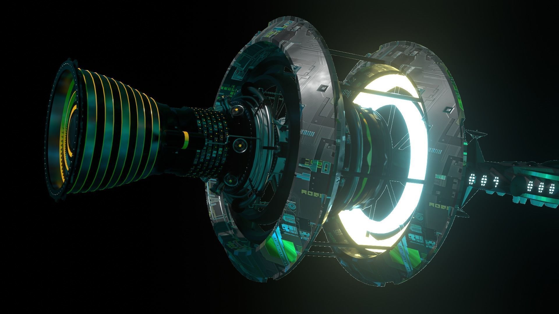 SCFI IMPERIAL Corvette Spaceship Low-poly 3D model animated | CGTrader