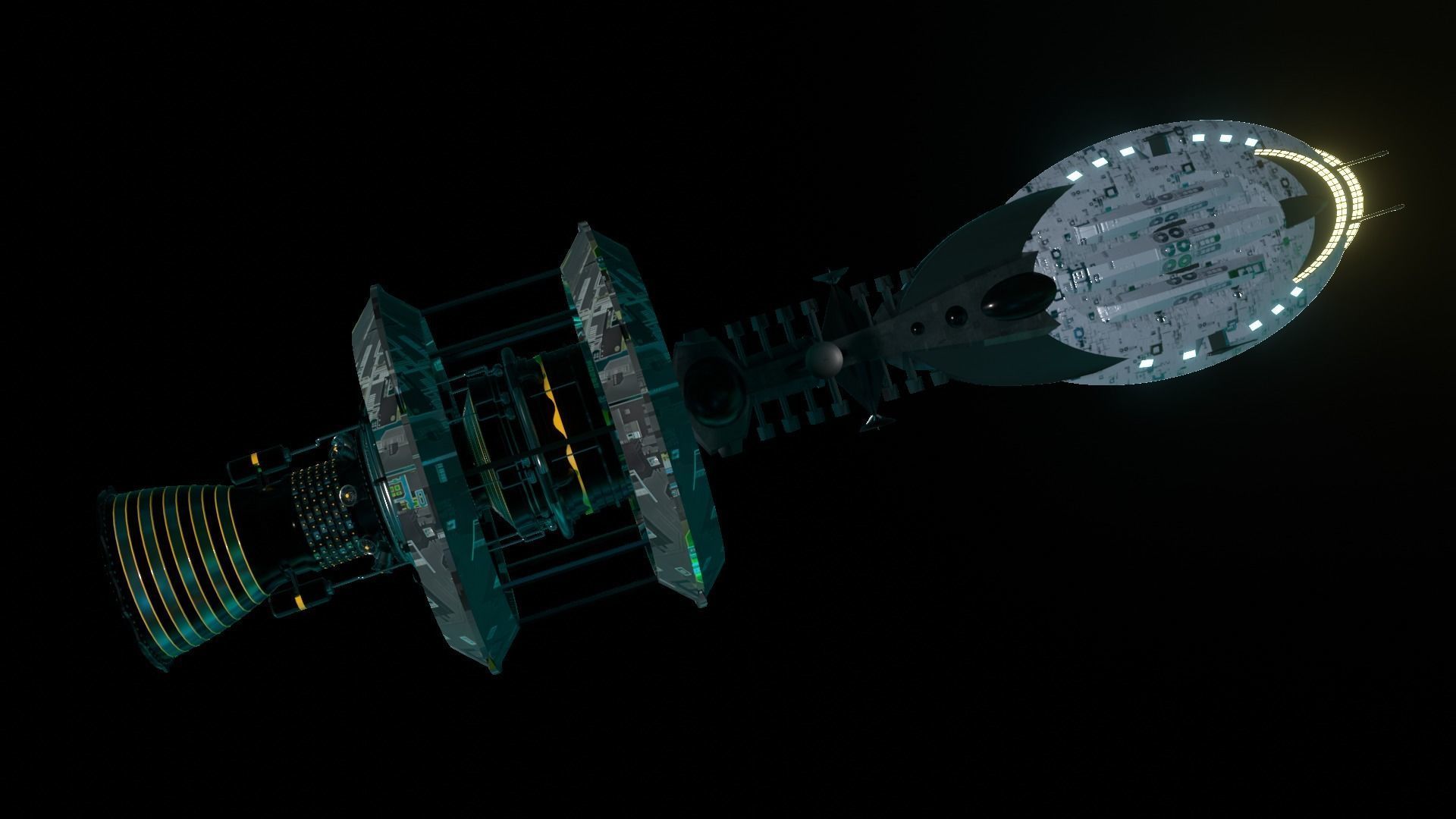 SCFI IMPERIAL Corvette Spaceship Low-poly 3D model animated | CGTrader