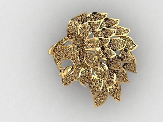 lion gold silver ready for prind 3dm 3D model 3D printable | CGTrader