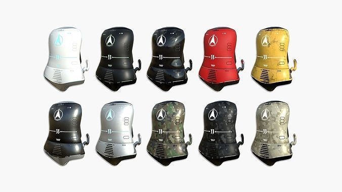 10 Jetpacks J Collection - SciFi Character Design VR / AR / low-poly ...