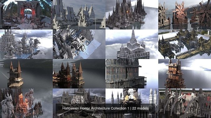 Halloween Horror Architecture Collection 1 | CGTrader