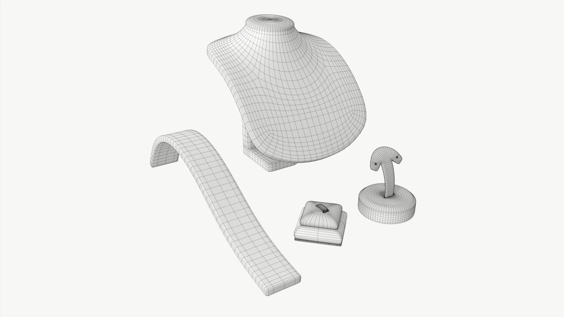 Leather Jewelry Display Stands 3D model | CGTrader