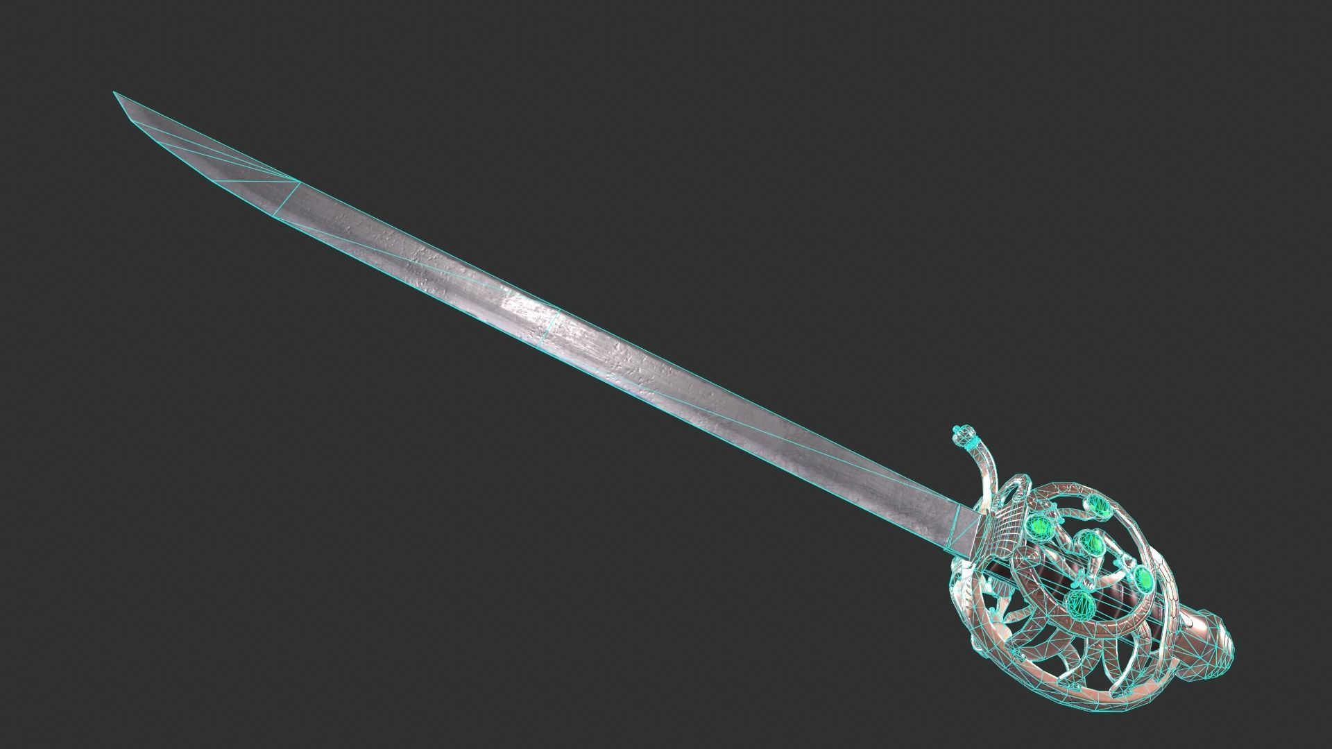 3D model Ceremonial Saber VR / AR / low-poly | CGTrader