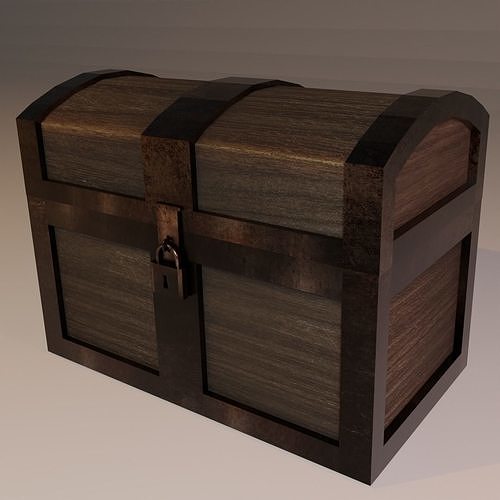 Chest wooden 3D model | CGTrader