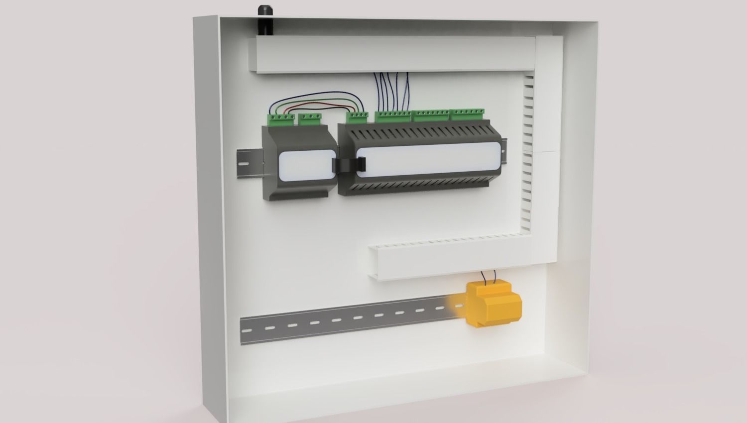 Automation DIN Rail PLC 3D model | CGTrader