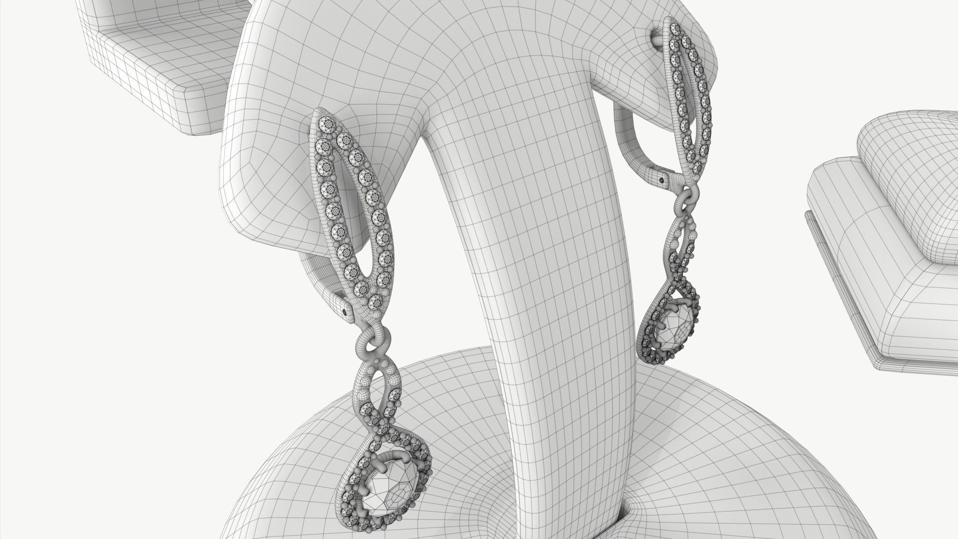 Jewelry store display stands with jewelry 3D model | CGTrader