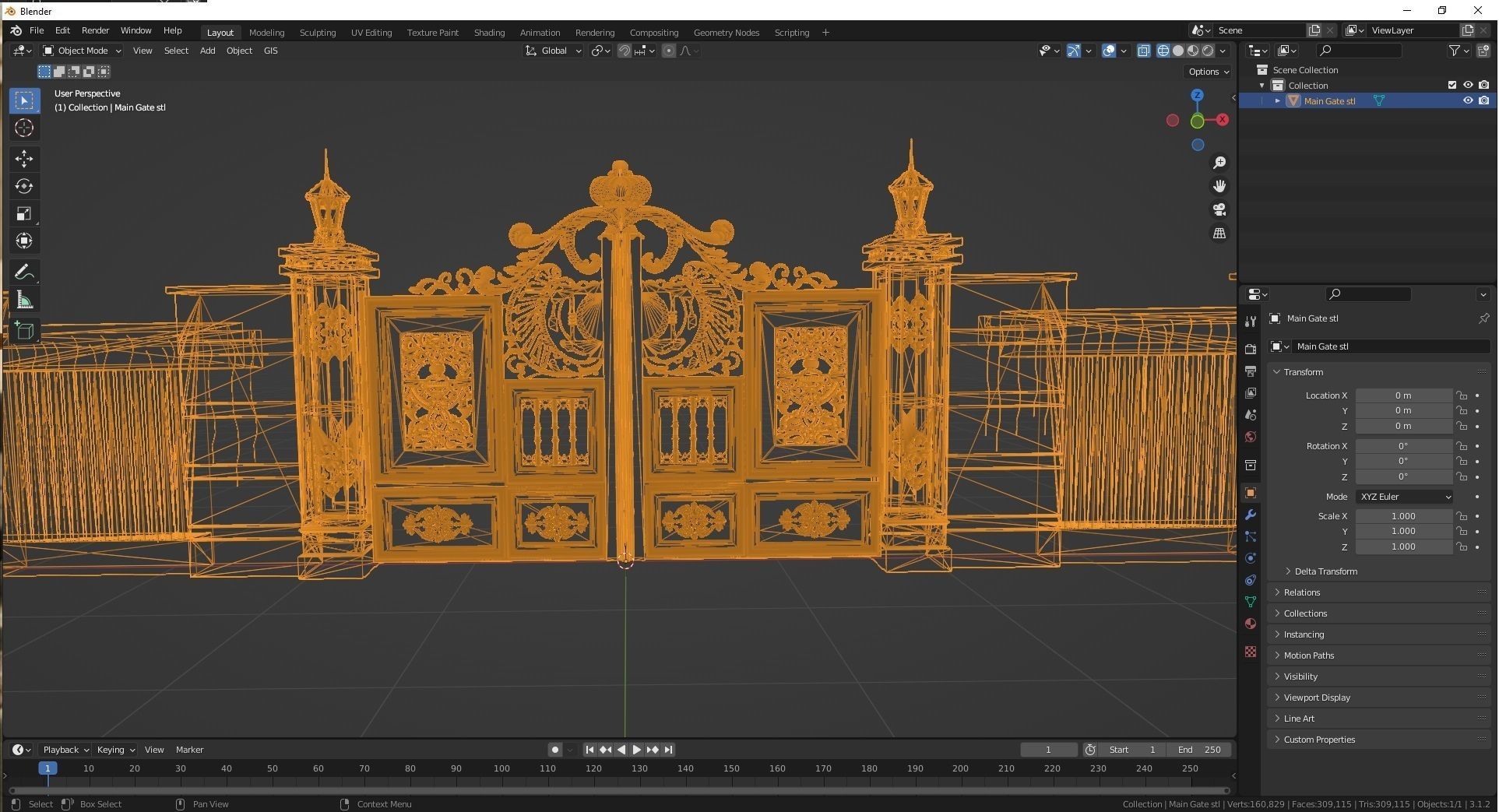 Main Gate 3D model | CGTrader