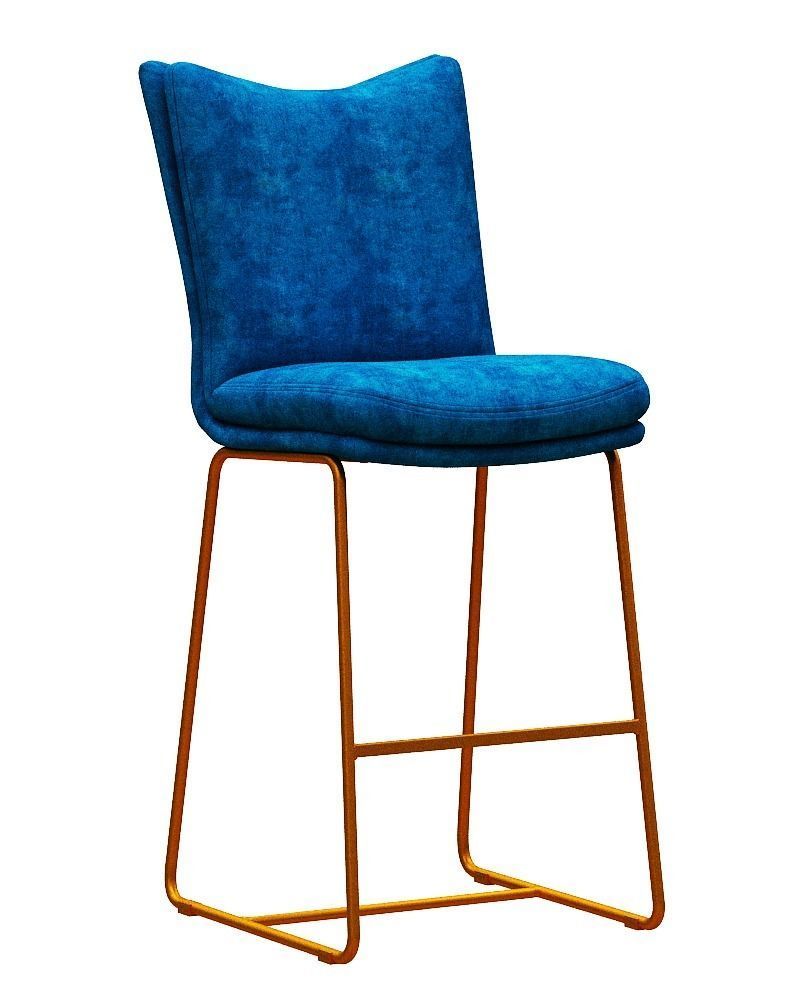 3D model Bar chair fabric and gold VR / AR / low-poly | CGTrader