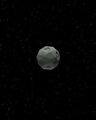 3D model Moon Low poly asteroid in space VR / AR / low-poly | CGTrader